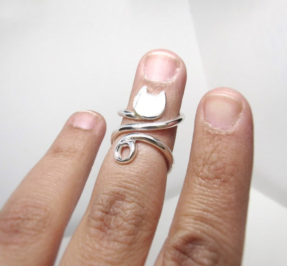 SS DESIGNS Cat Mallet Finger Ring • Trigger Finger Splint Ring ...