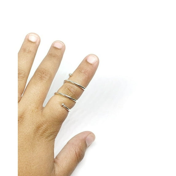 SS DESIGNS DaintySpiral Sterling Silver Spiral Splint Ring • Spiral ...