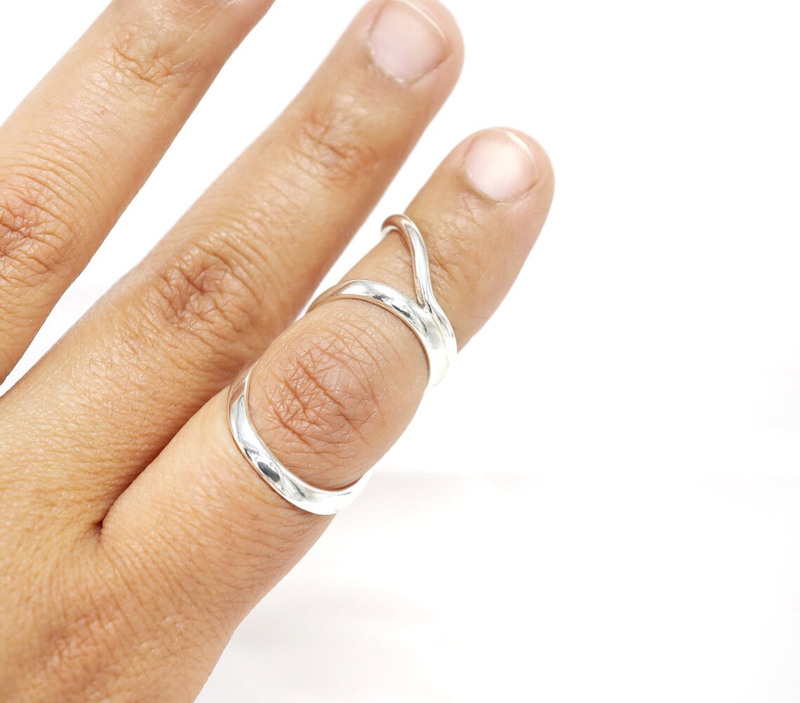 SS DESIGNS DeviationSupport EdS Splint Ring • Sterling Silver Swan Neck ...