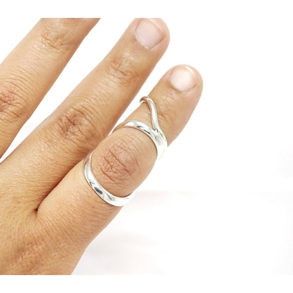 SS DESIGNS DeviationSupport EdS Splint Ring • Sterling Silver Swan Neck ...