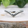 SS DESIGNS- Double Layered Plain Bead Wishbone Thumb Ring, Solid 925 ...