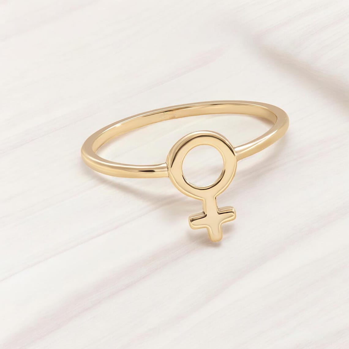 SS DESIGNS- Female Power Symbol Ring – Plated Feminist Ring – Dainty ...