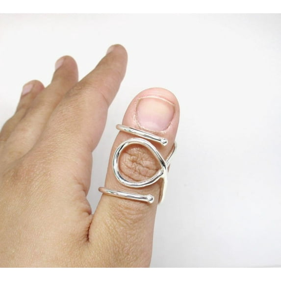 SS DESIGNS Finger Ring Splint • Sterling Silver Boutonniere Finger Ring ...