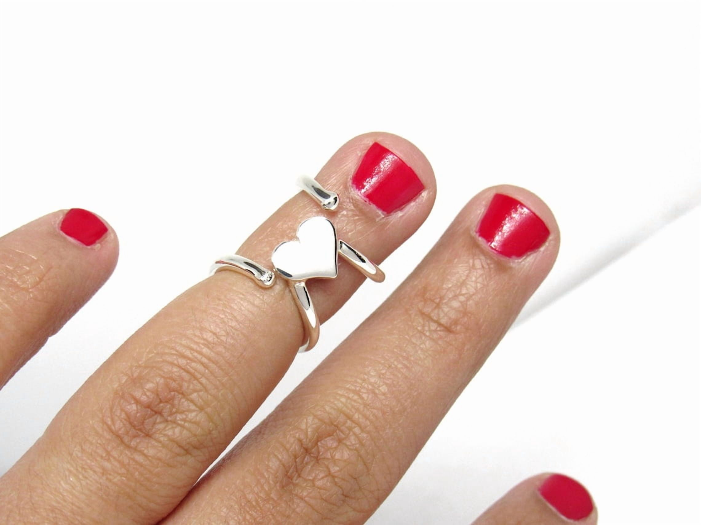 SS DESIGNS Heart Boutonniere Splint Ring • Sterling Silver Mallet ...