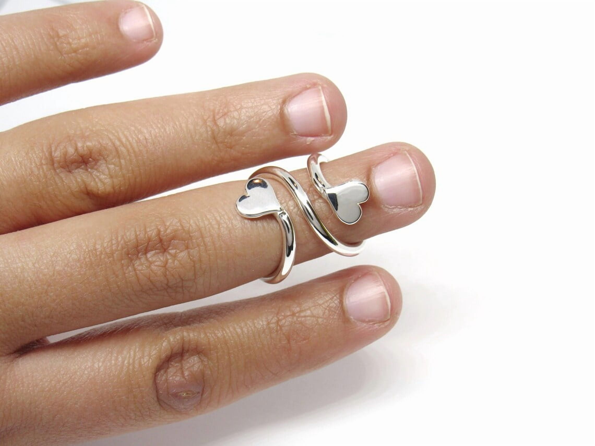 SS DESIGNS Heart-Shaped Mallet Finger Splint Ring in Sterling Silver ...