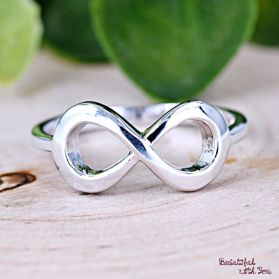 SS DESIGNS- High Polished Minimalist Simple Plain Infinity Ring ...