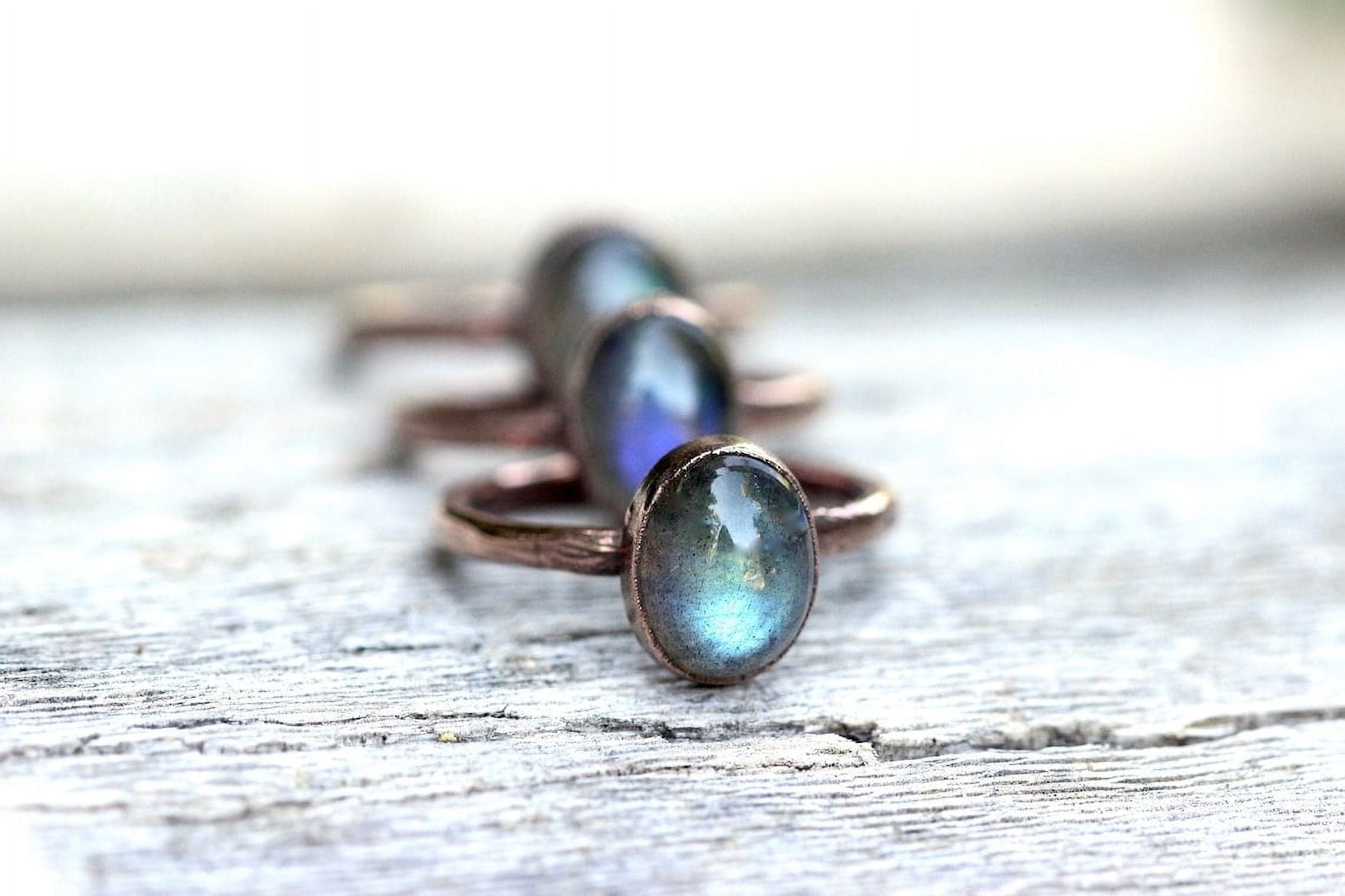 SS DESIGNS Labradorite Ring Copper Electroformed Labradorite Ring ...