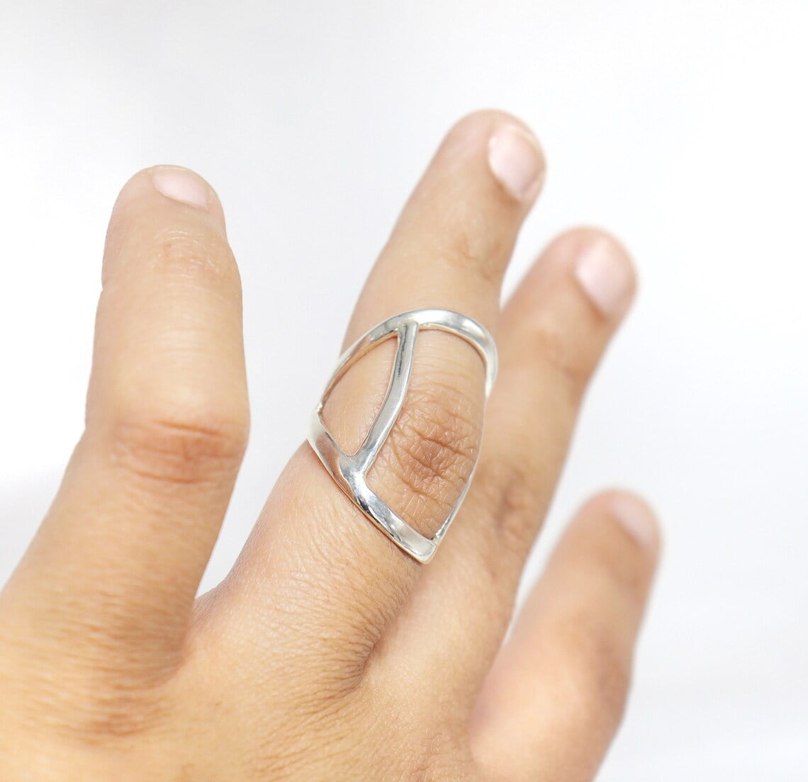 SS DESIGNS LatDeviation Sterling Silver Splint Ring • Swan Splint Ring ...