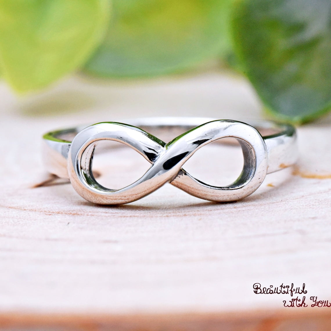 SS DESIGNS Minimalist Infinity Symbol Ring, Solid 925 Sterling Silver Promise Ring for Her ...