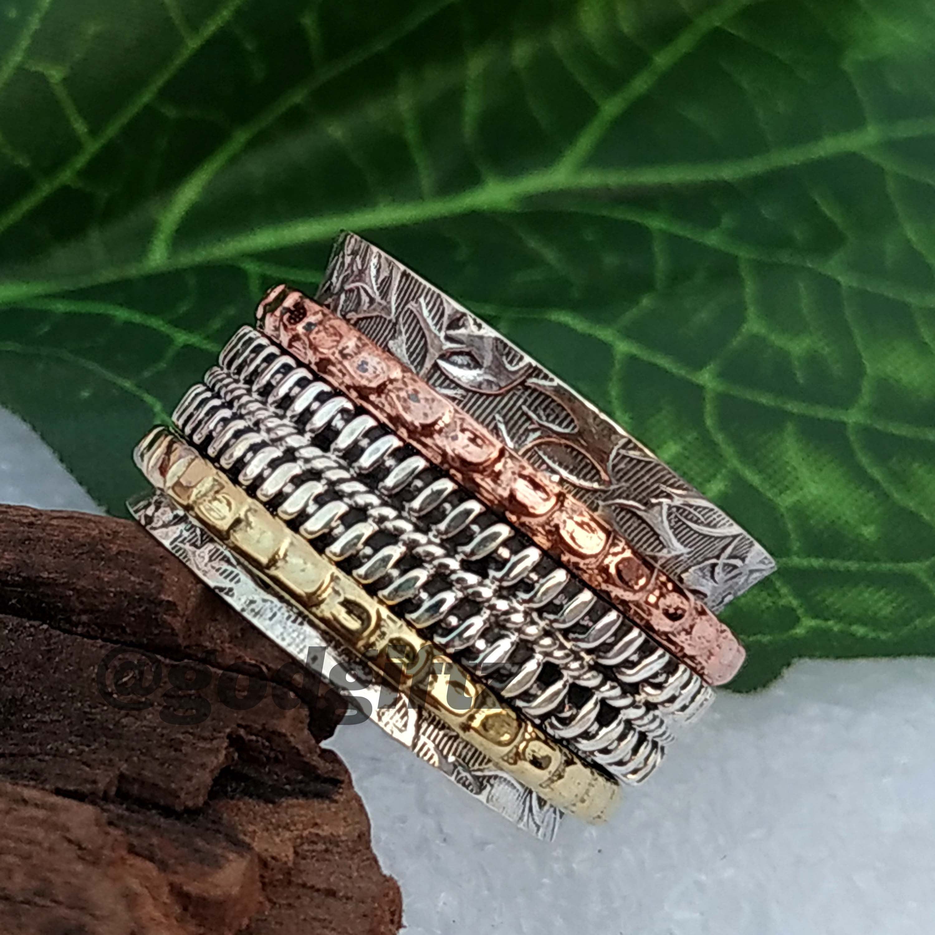 SS DESIGNS Most Popular Spinner! 925 Sterling Silver! Spinner Rings For ...
