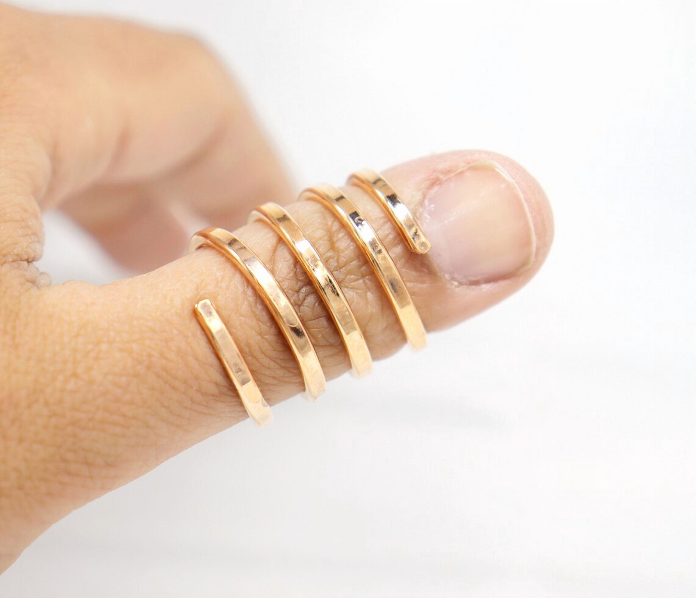 SS DESIGNS Spiral Splint Rose 14k Rose Gold Fill Trigger Finger Splint ...