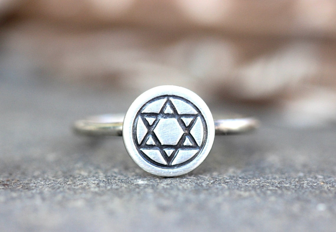 SS DESIGNS Star of David Ring Sterling Silver Magen David Ring Jewish ...