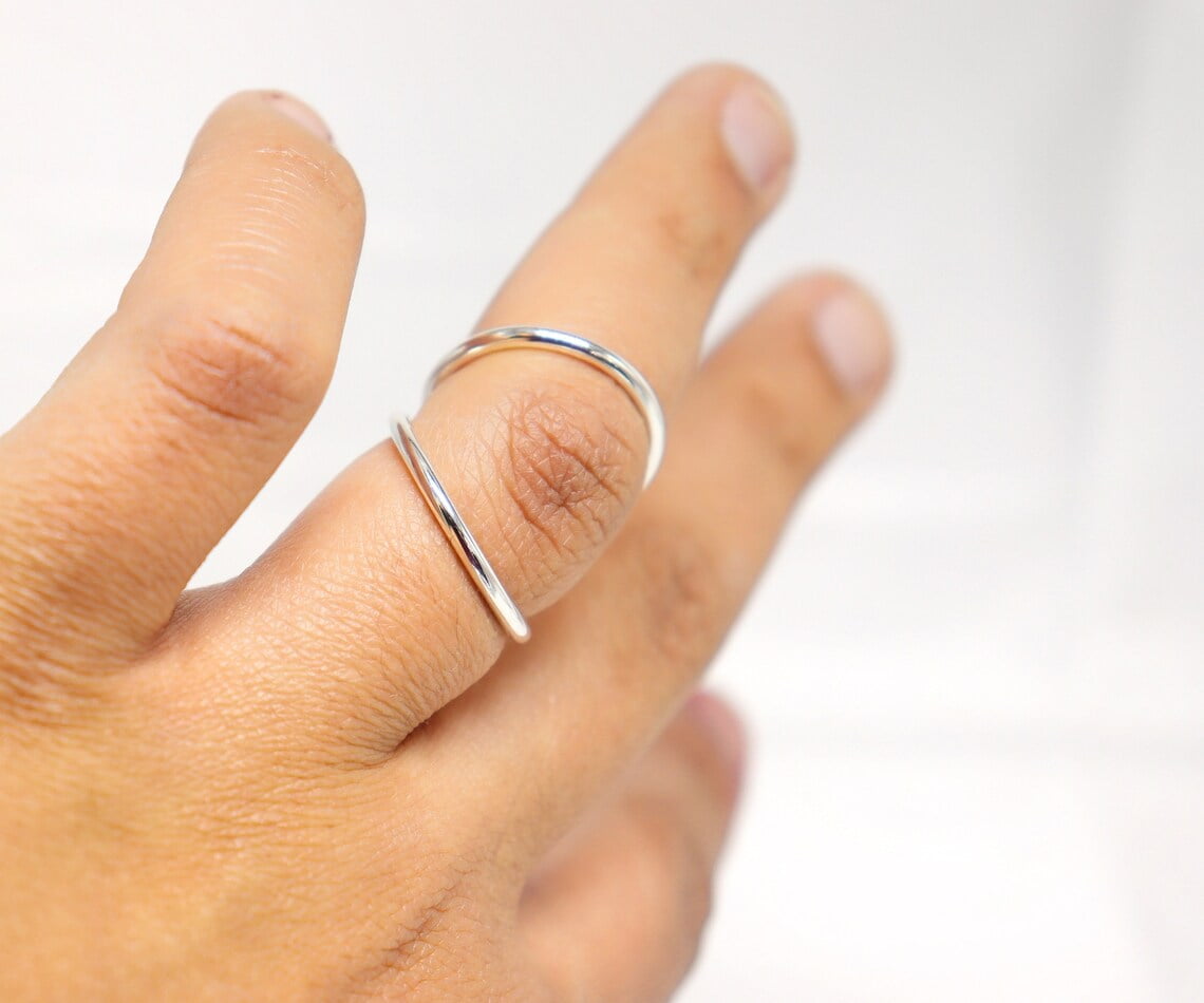 SS DESIGNS Sterling Silver Adjustable Splint Ring – PIP or DIP Joint ...