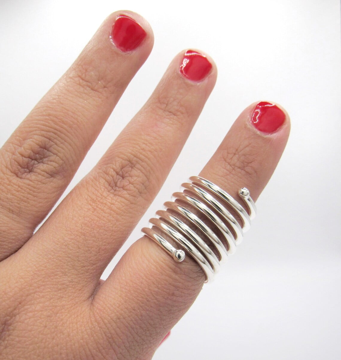 SS DESIGNS Sterling Silver Coil Spiral Splint Ring • Spiral Splint Ring ...