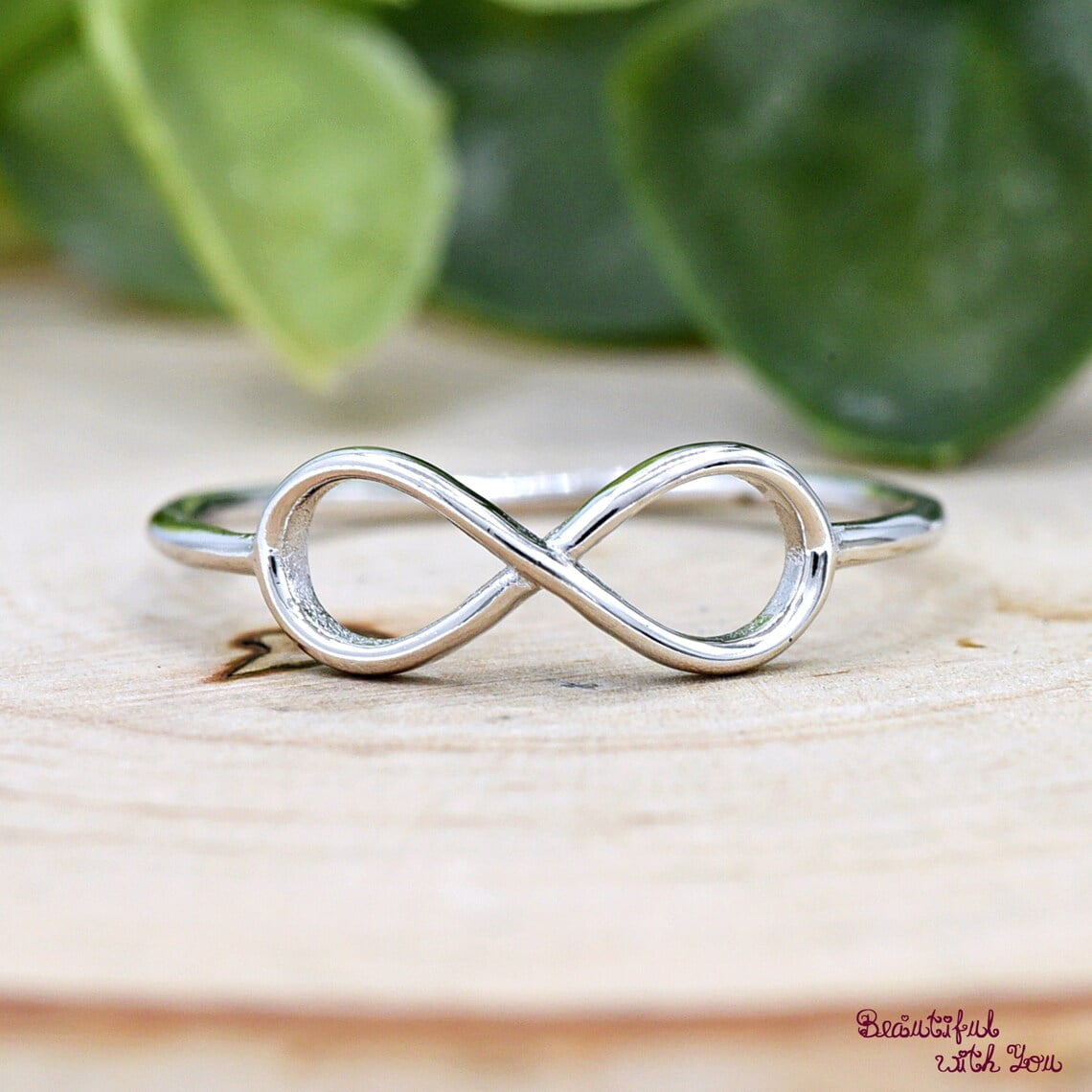 SS DESIGNS Sterling Silver Minimalist Infinity Ring, Infinity Symbol Sign Promise Ring, Infinity ...
