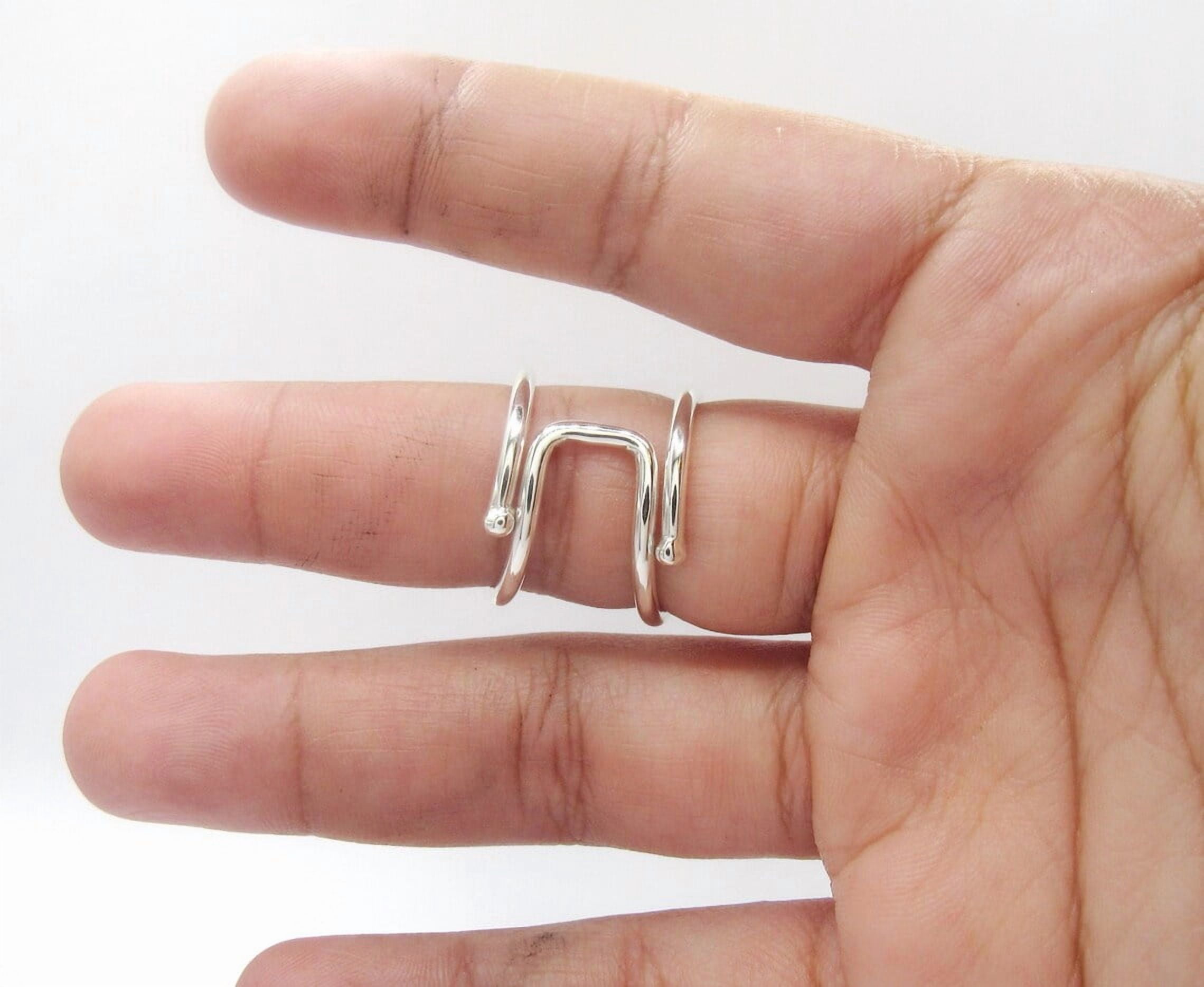 SS DESIGNS Sterling Silver Splint Ring by Evabelle Jewelry | Mallet ...