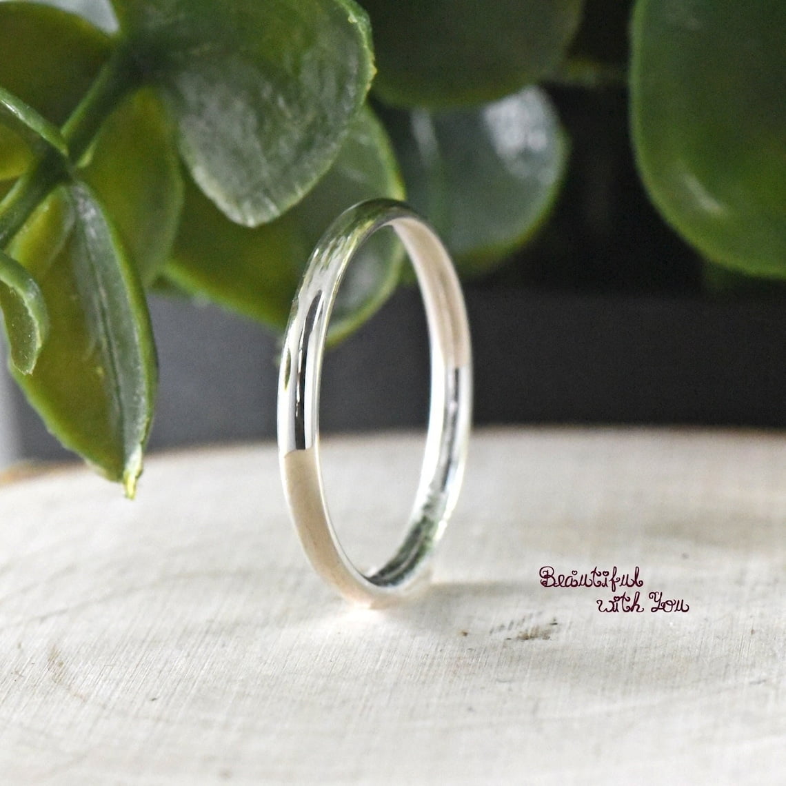 SS DESIGNS Sterling Silver Wedding Band, Simple Classic Dome Engagement ...