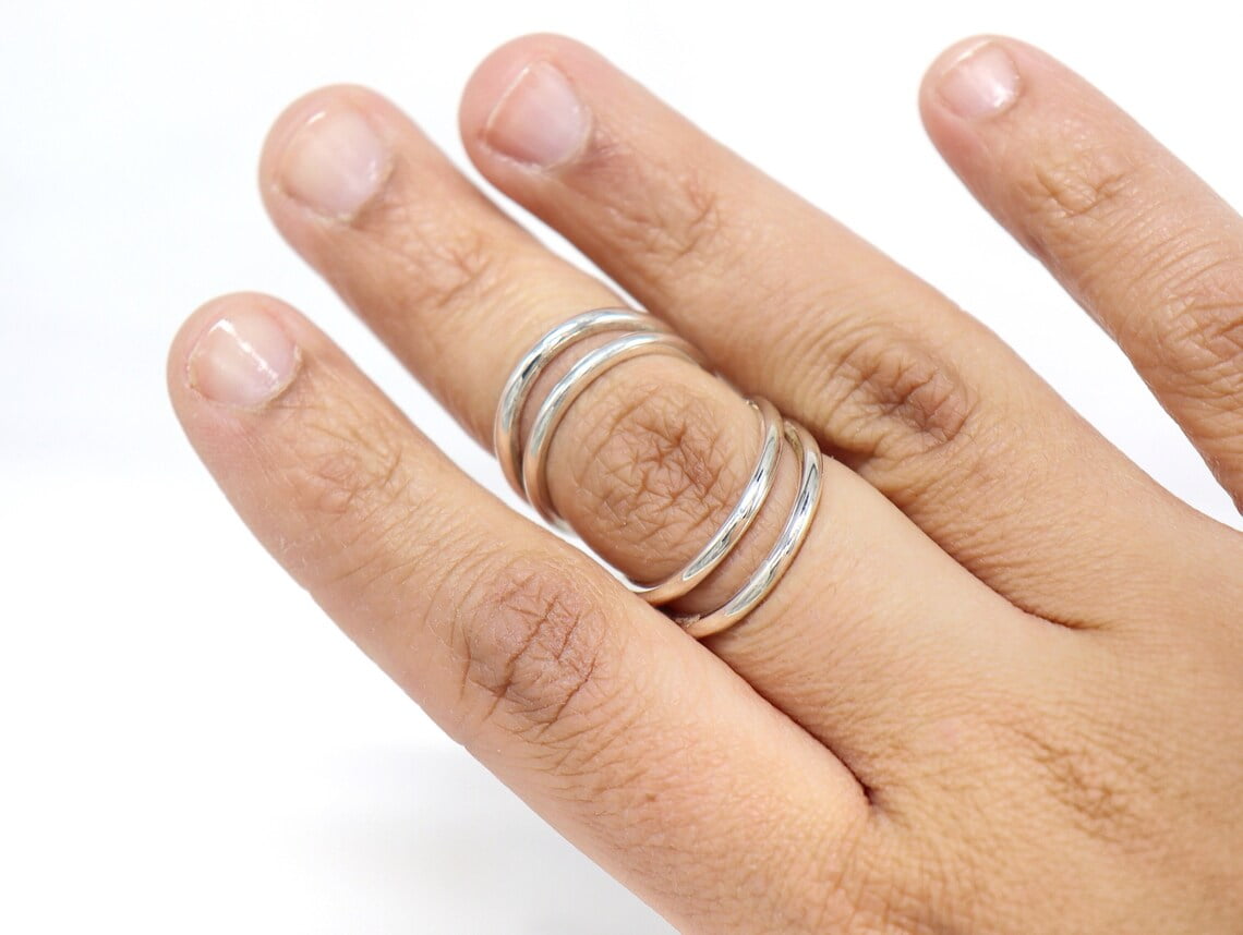 SS DESIGNS SwanBelle Sterling Silver Swan Neck Ring Splint for PIP and ...