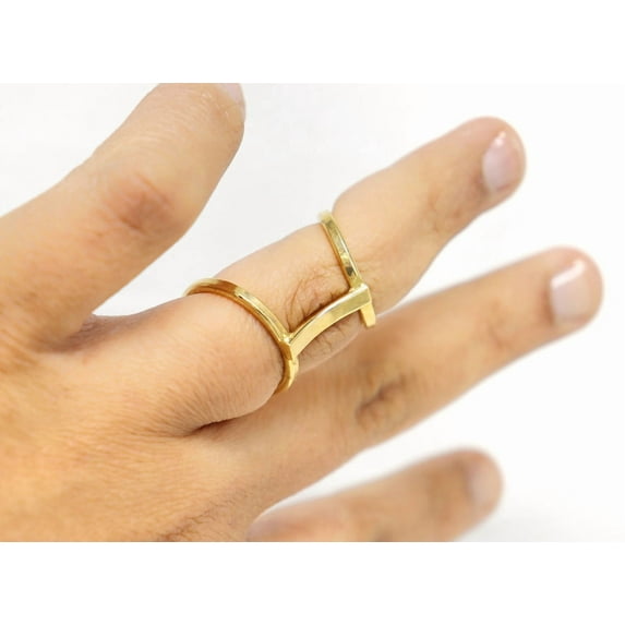 SS DESIGNS Yellow Gold Fill Splint Ring | Adjustable Arthritis ...