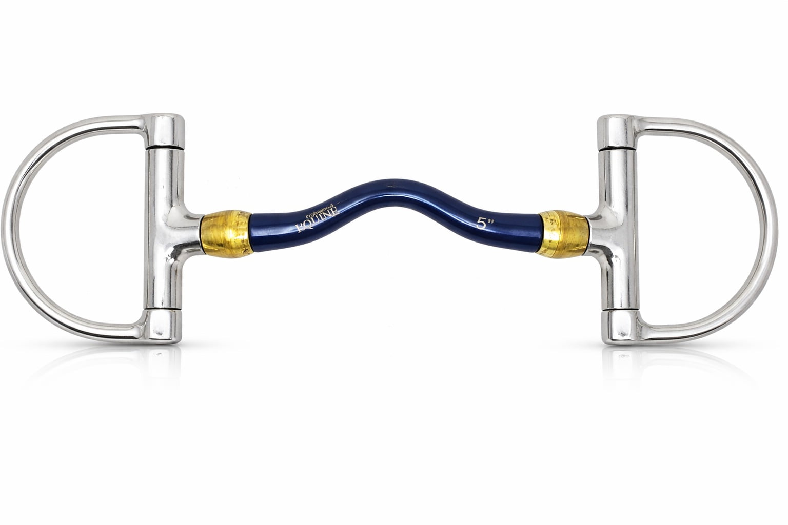 SS Dee Ring 5" Mouth Sweet Iron Mullen Medium Port Snaffle Bit 35651B ...