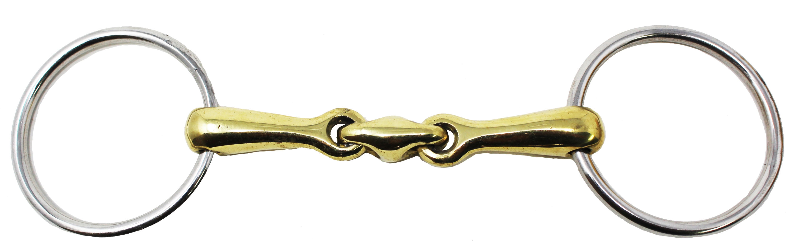 SS German Copper Loose Ring Snaffle Dog Bone Link 5" Mouth Horse Bit ...