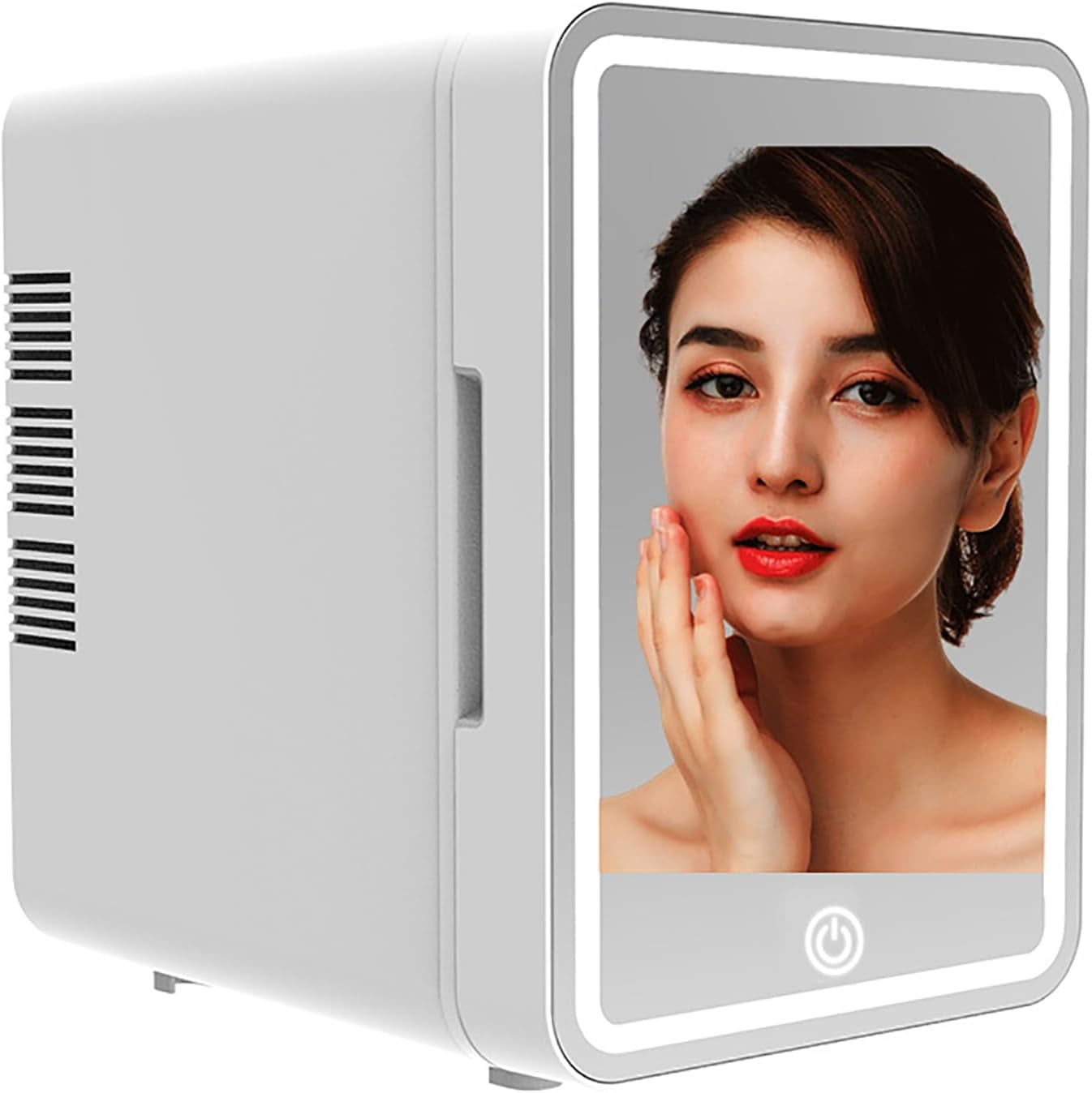 Ss Hot And Cold Dual System Mini Fridge Compact Skincare Fridge With Led Mirrors 6l