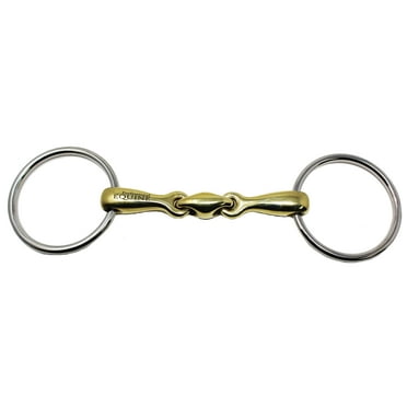 Horse Stainless Steel 5" Mouth D-Ring Comfort Snaffle Bit Copper Rollers 35312B - Walmart.com