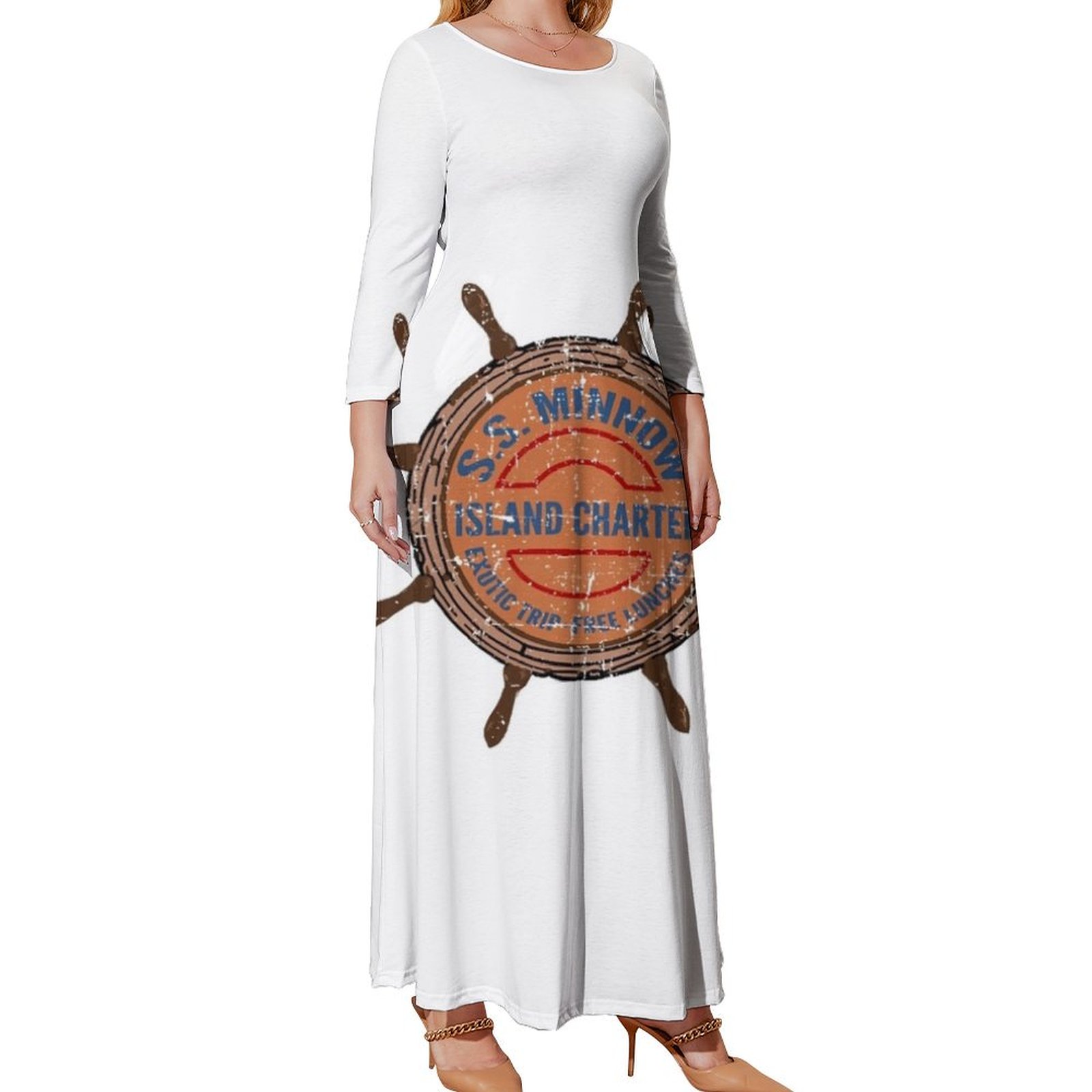 SS Minnow Tours - Gilligan's Island Long Sleeved Dress women's clothing ...