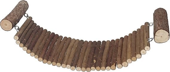 SS Organic Wooden Suspension Bridge Platform Toy, Small Animal Climbing ...