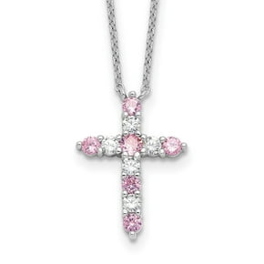 Cross Necklace Pink