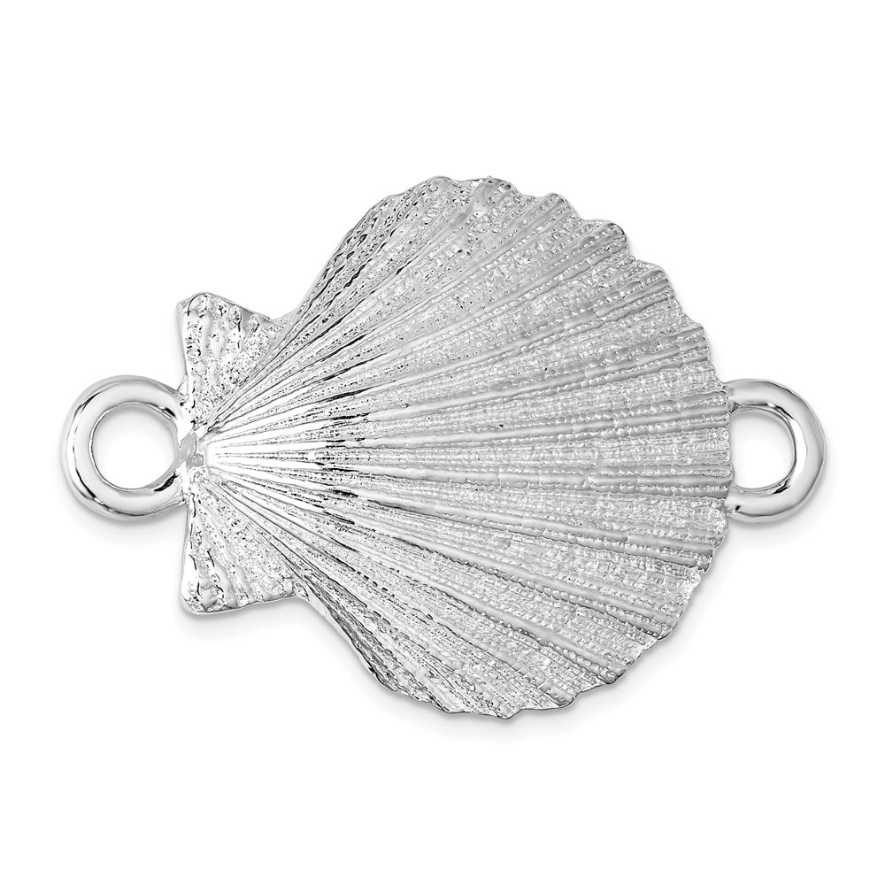 Finest Gold Sterling Silver Scallop Shell Wire Connector - Size 7.25 ...