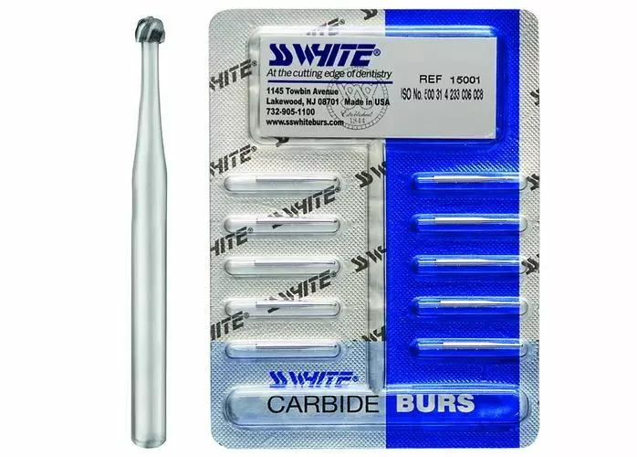 SS WHITE Dental High Speed Carbide Burs FG 557 Regular 10/Pack ...