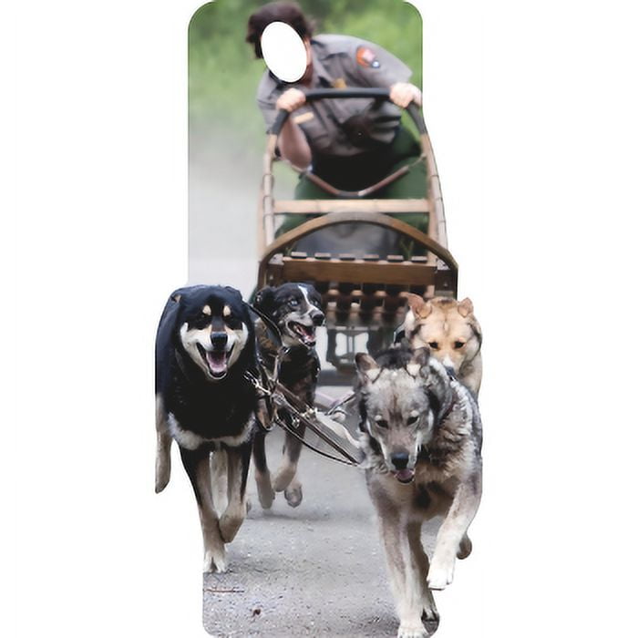 SS11090 Dog Sled Rider Race Snow Dogs Desert Dogs Sleigh Stand In ...
