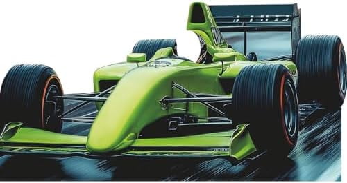 SS11137 Green F1 Formula Race Car Stand in Cardboard Cutout Standee ...