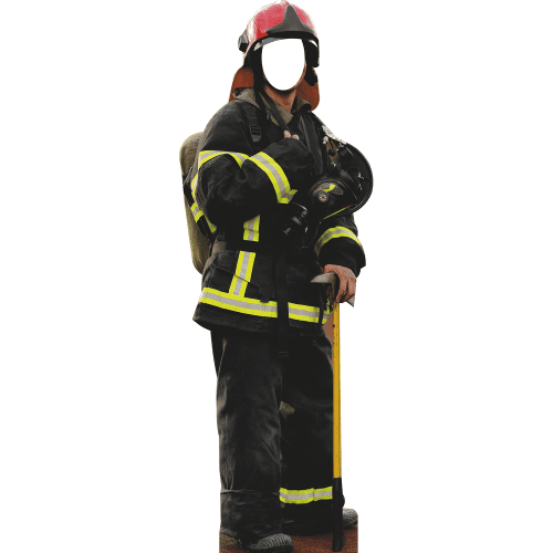 SS11181 Fire Fighter Man Woman Fireman Stand In Cardboard Cutout ...