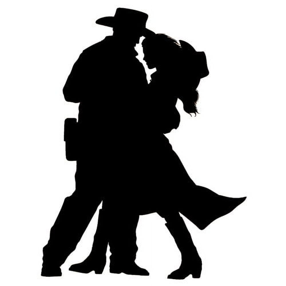 SS11205 Country Western Yellowstone Couple Dancing Silhouette Cardboard ...
