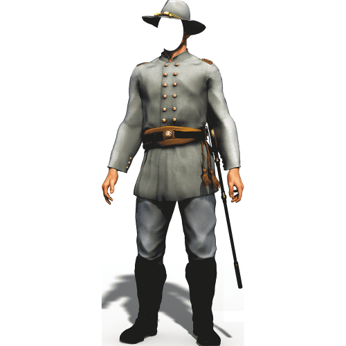 SS11210 Confederate Civil War Soldier Rifle Stand In Cardboard Cutout ...