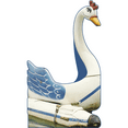 SS11224 Swan Boat Ride Couple Amusement Park Stand In Cardboard Cutout ...