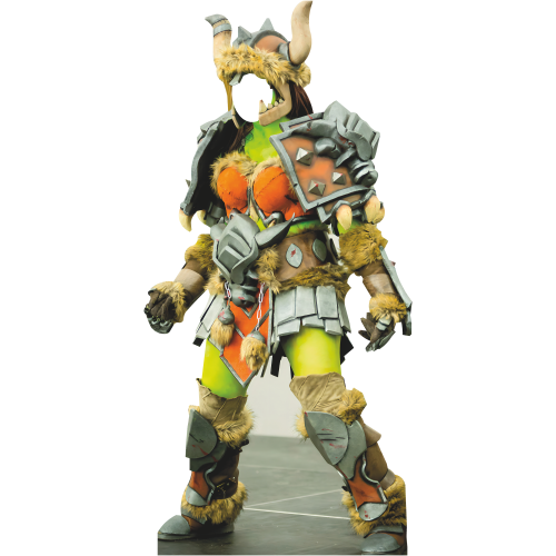 SS11245 World of War Female Orc Warrior Cosplay Stand In Cardboard ...