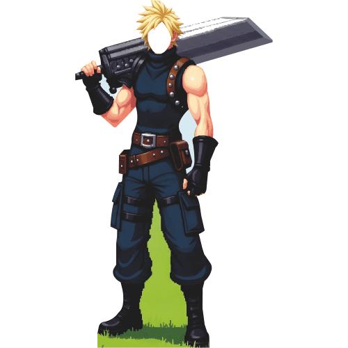 SS11257 Buster Sword Mako Soldier VII Fantasy Stand In Cardboard Cutout ...