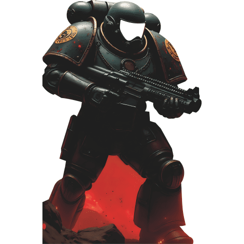SS11278 Doomed Space Marine Knee Deep In Dark Hell Ages Stand In ...