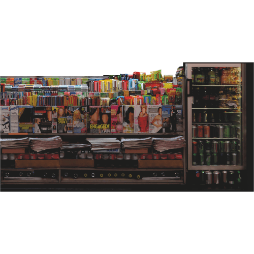 SS11280 New York News Stand Shop Store Stand In Cardboard Cutout ...