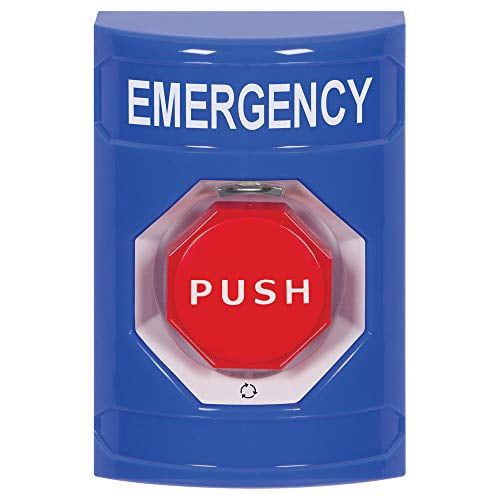 SS2409EM-EN Stopper Station Push Button, Turn-to-Reset, Blue, Emergency ...
