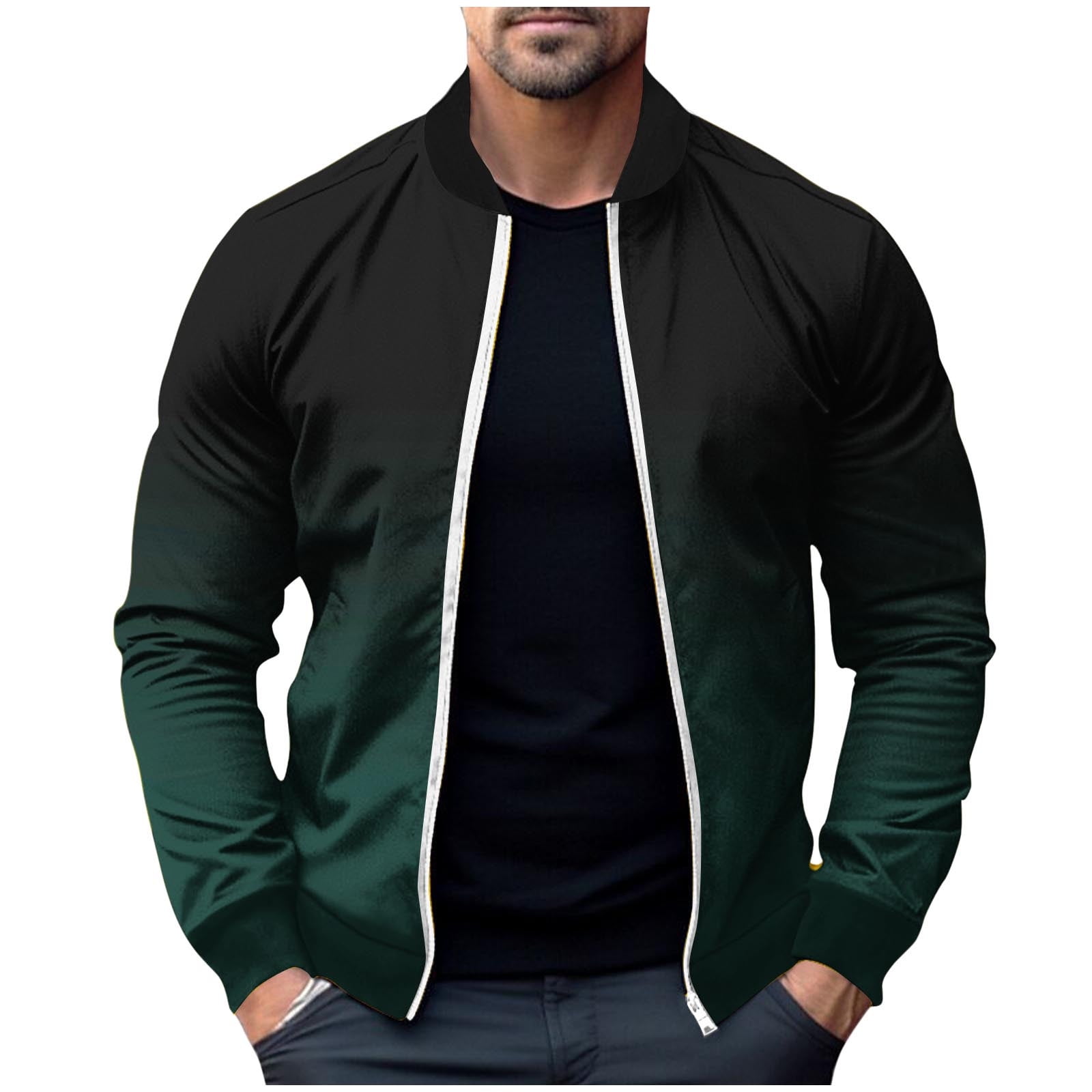 SSAAVKUY Men's Light Bomber Jacket Flight Jacket Lightweight Softshell ...