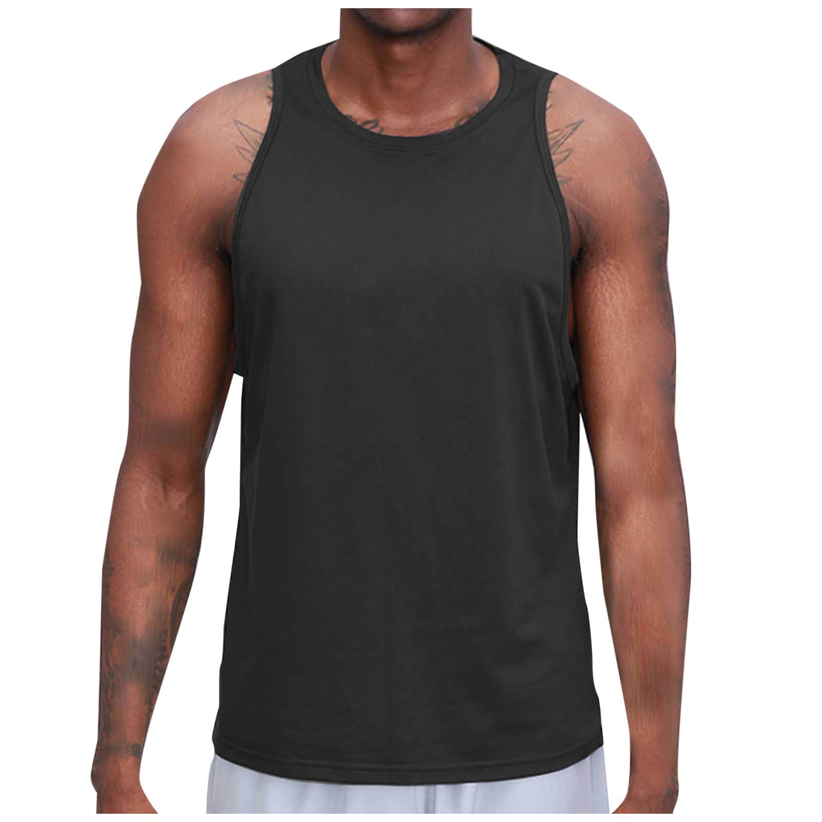 SSAAVKUY Mens Workout Mesh Quick-Dry Muscle Gym Tanks Basic Tank Tops ...