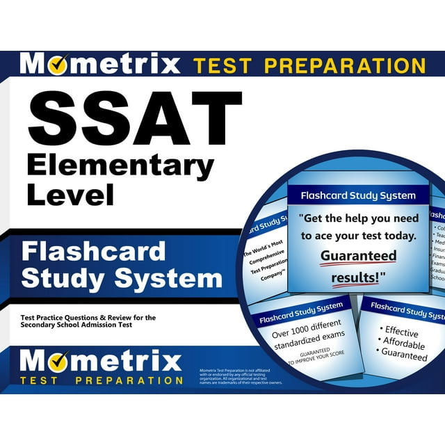 SSAT Elementary Level Flashcard Study System : SSAT Test Practice ...