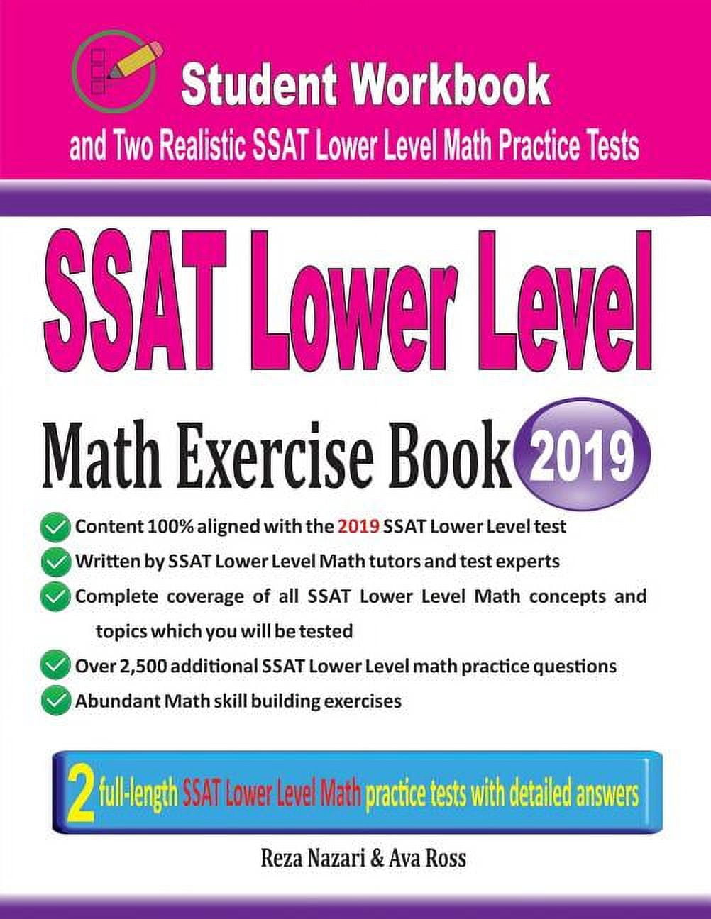 SSAT Lower Level Math Exercise Book: Student Workbook and Two Realistic ...