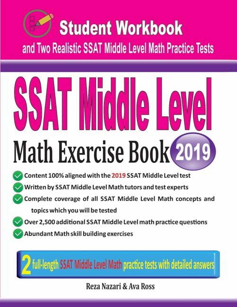 SSAT Middle Level Math Exercise Book: Student Workbook and Two ...