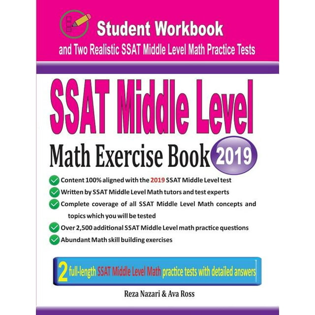 SSAT Middle Level Math Exercise Book : Student Workbook and Two ...