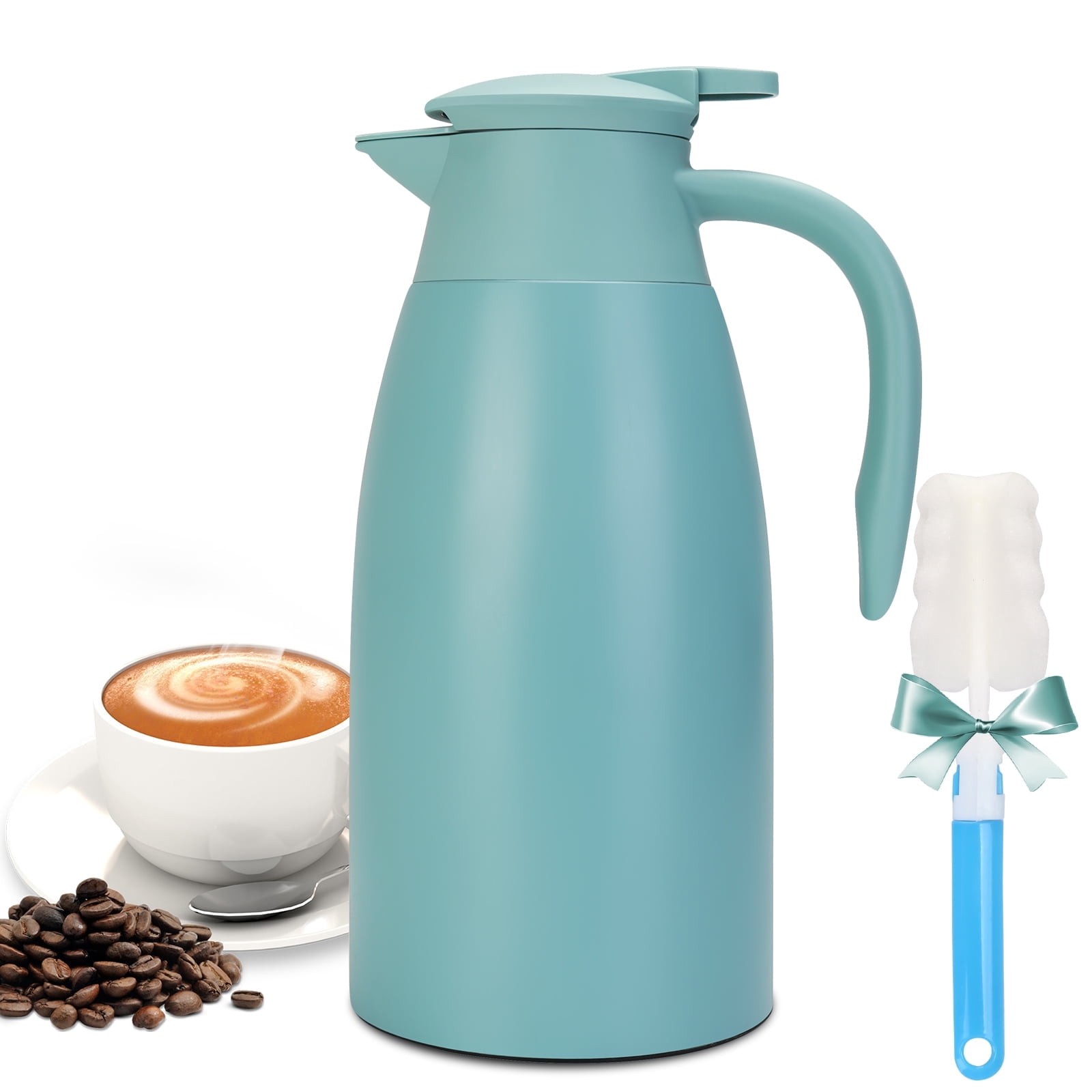 SSAWcasa 68oz Coffee Carafe Stainless Coffee Dispenser Upgraded Coffee ...